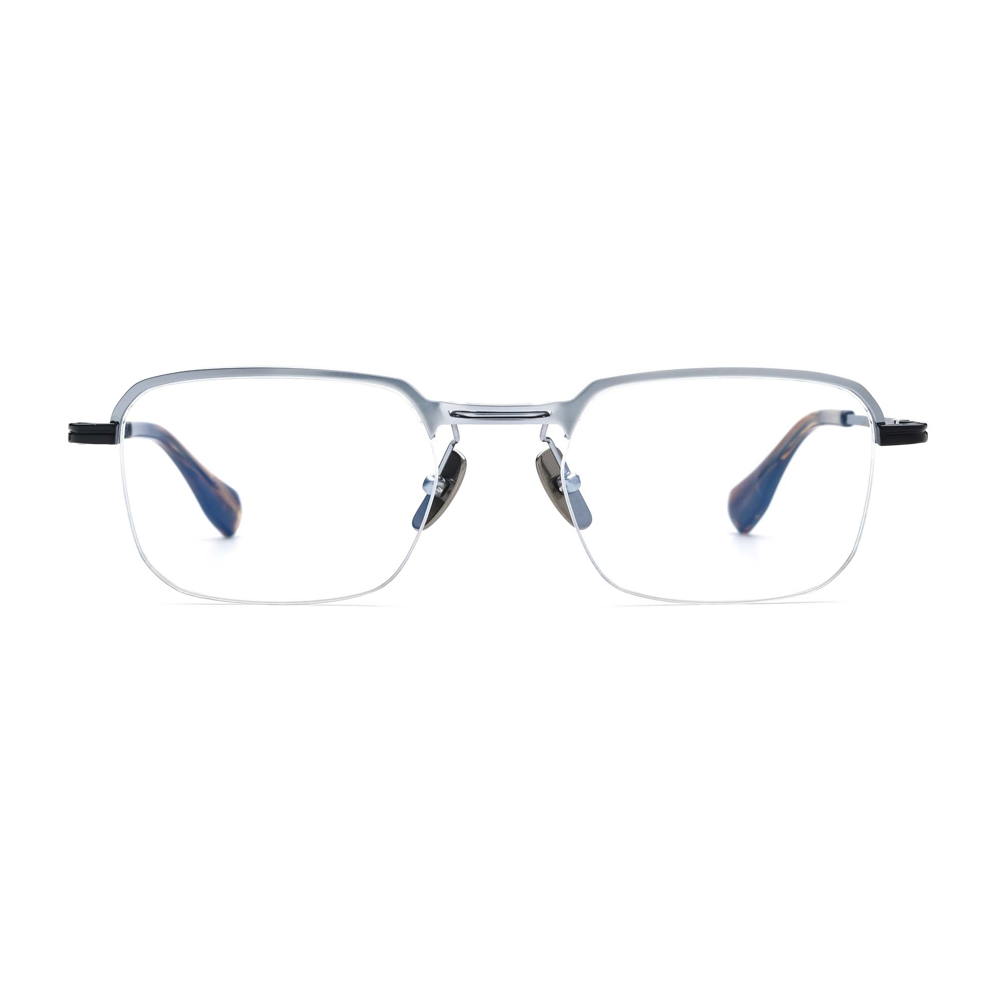 Zephyrine Titanium Square Eyeglasses – Prime Particle