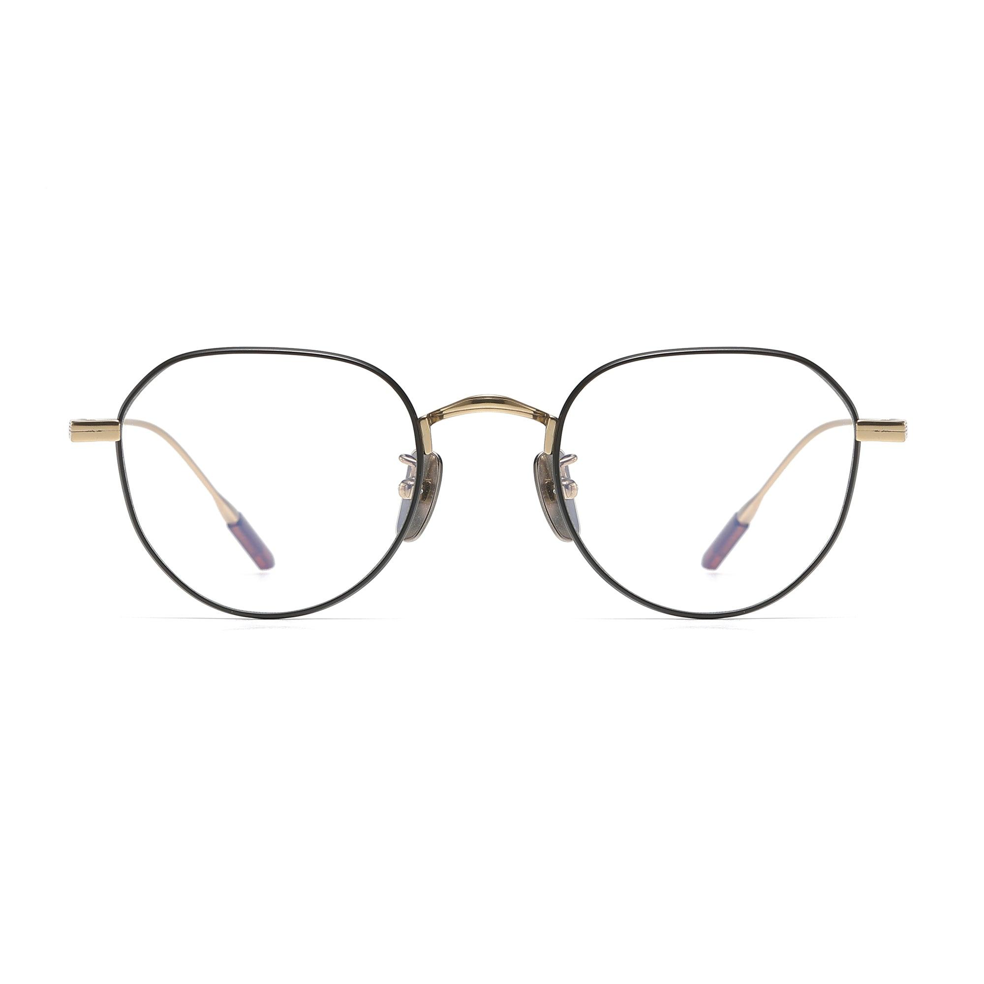 Hendrix Geometric Titanium Eyeglasses – Prime Particle